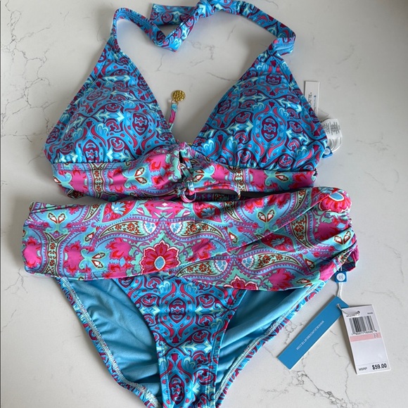 Bleu Rod Beattie | Swim | Bleu Rod Beattie Blue And Pink Floral One ...